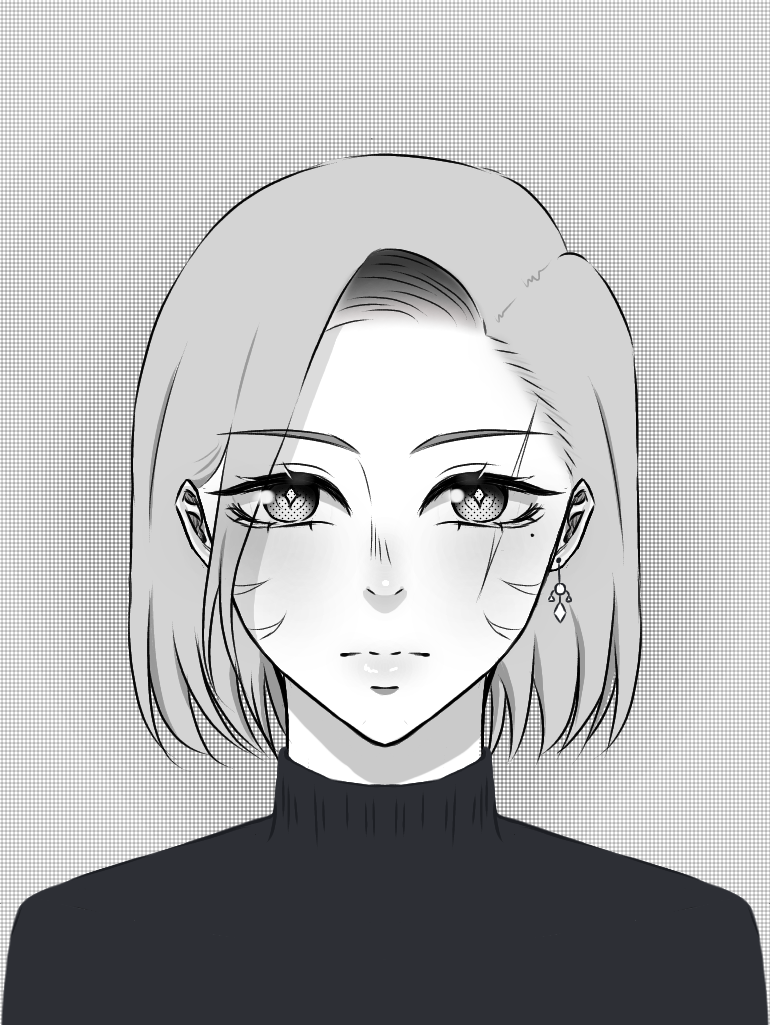 Just a pretty girl with scars - ibisPaint