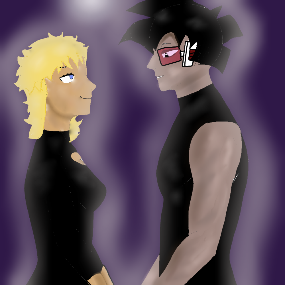 My dbz oc, Heather, and Turles - ibisPaint