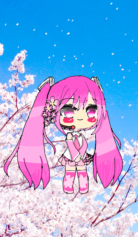 Cách vẽ từ gacha life thành Sakura Miku - ibisPaint