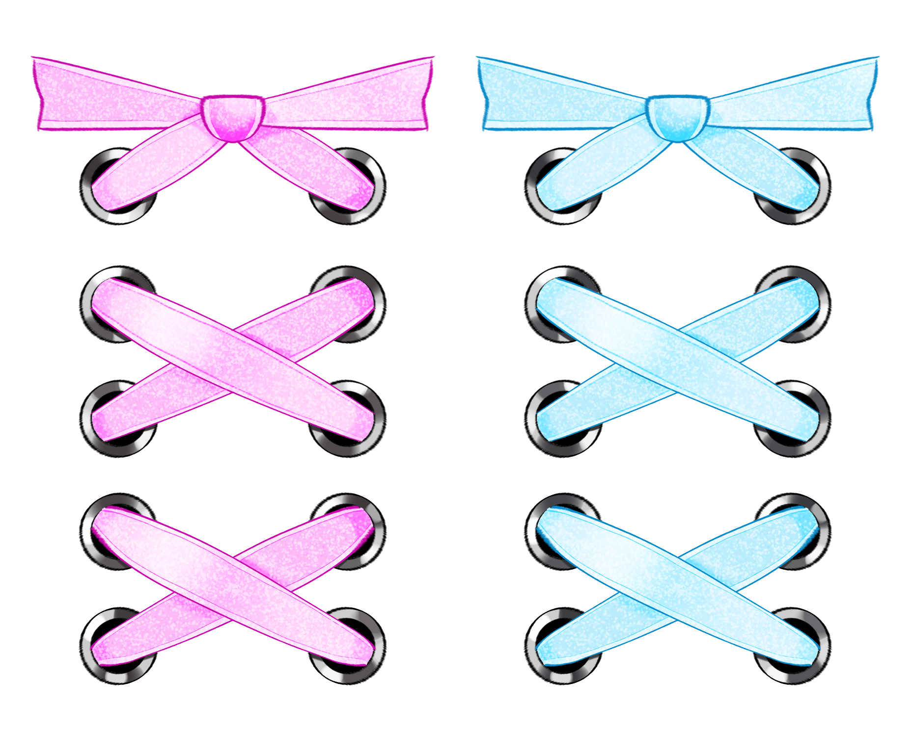 Glitter bow ties - ibisPaint
