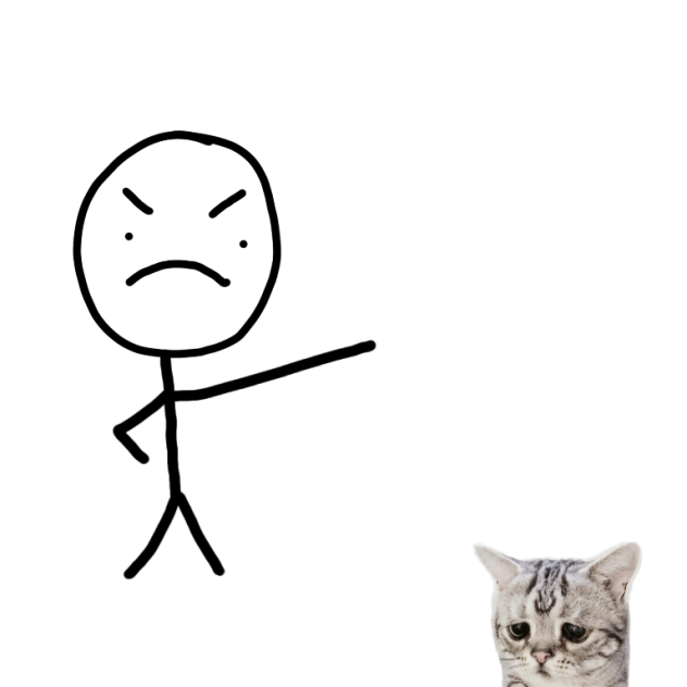 Man angry at cat - ibisPaint