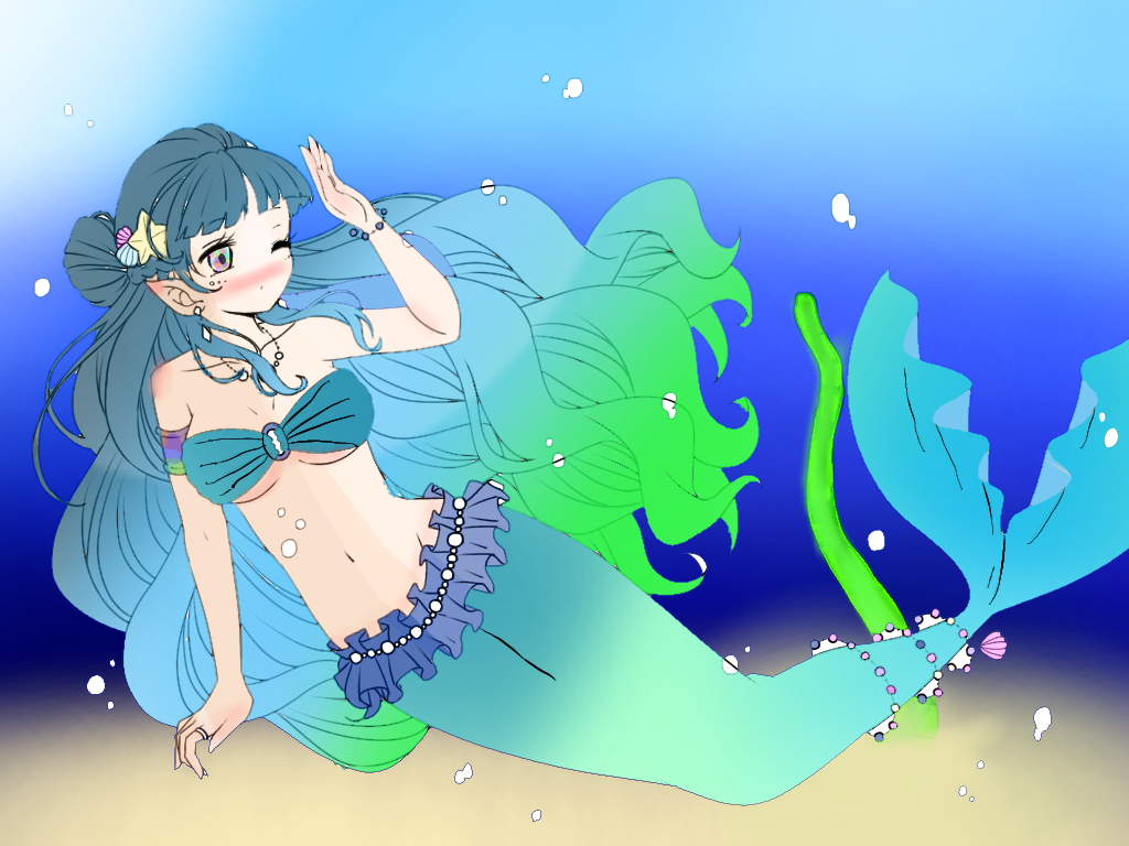 mermaid girl - ibisPaint