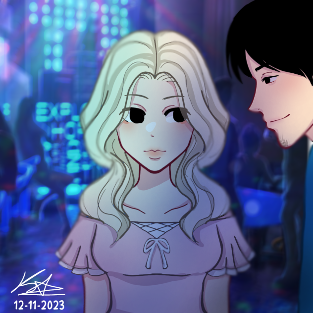 jatuh cinta di klub malam - ibisPaint