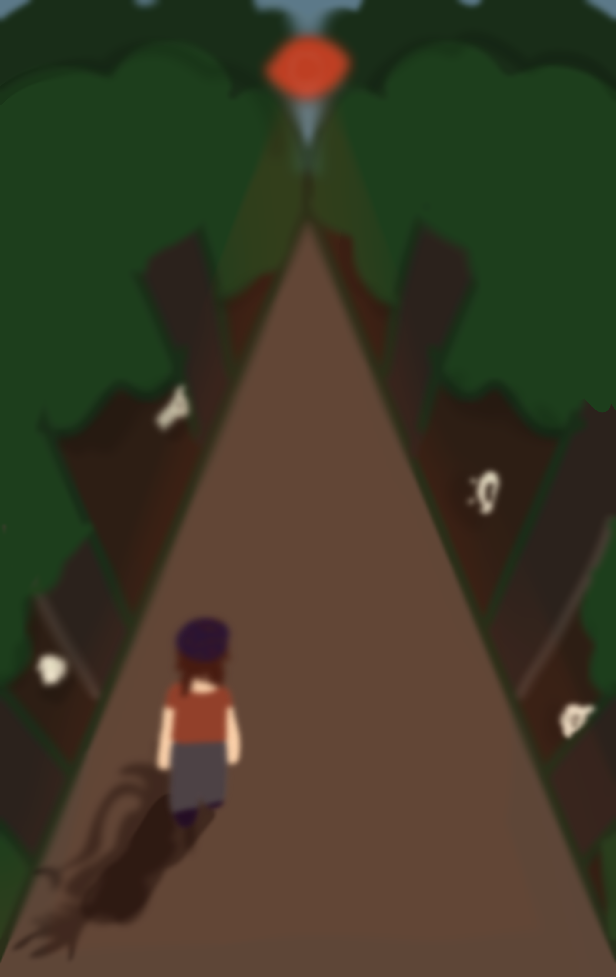 Two shadows on the road - ibisPaint