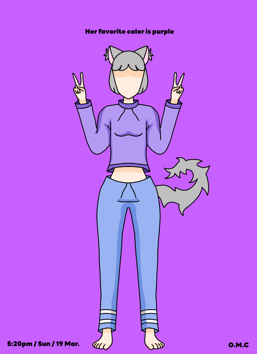 My cat as a human - ibisPaint