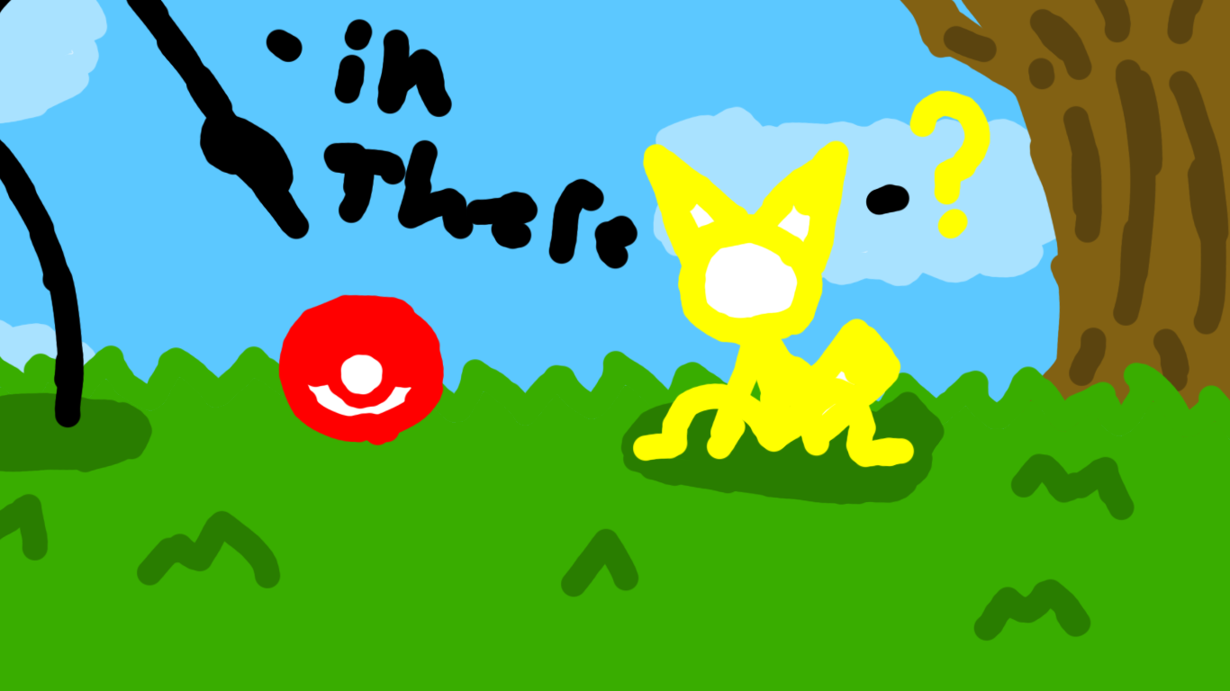 pikachu as a stick (stickman) - ibisPaint