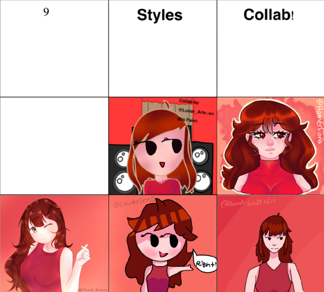 9 Styles Collab! - ibisPaint