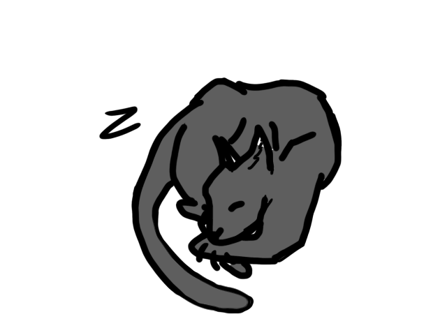 Sleepy cat - ibisPaint