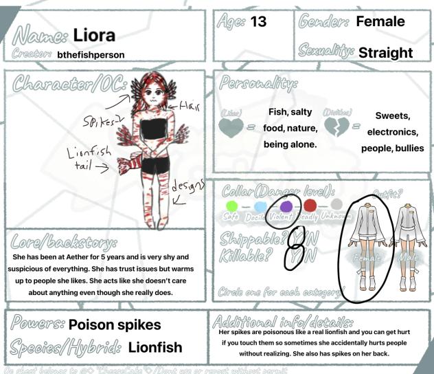 The Laboratory of Aether Character Sheet - ibisPaint
