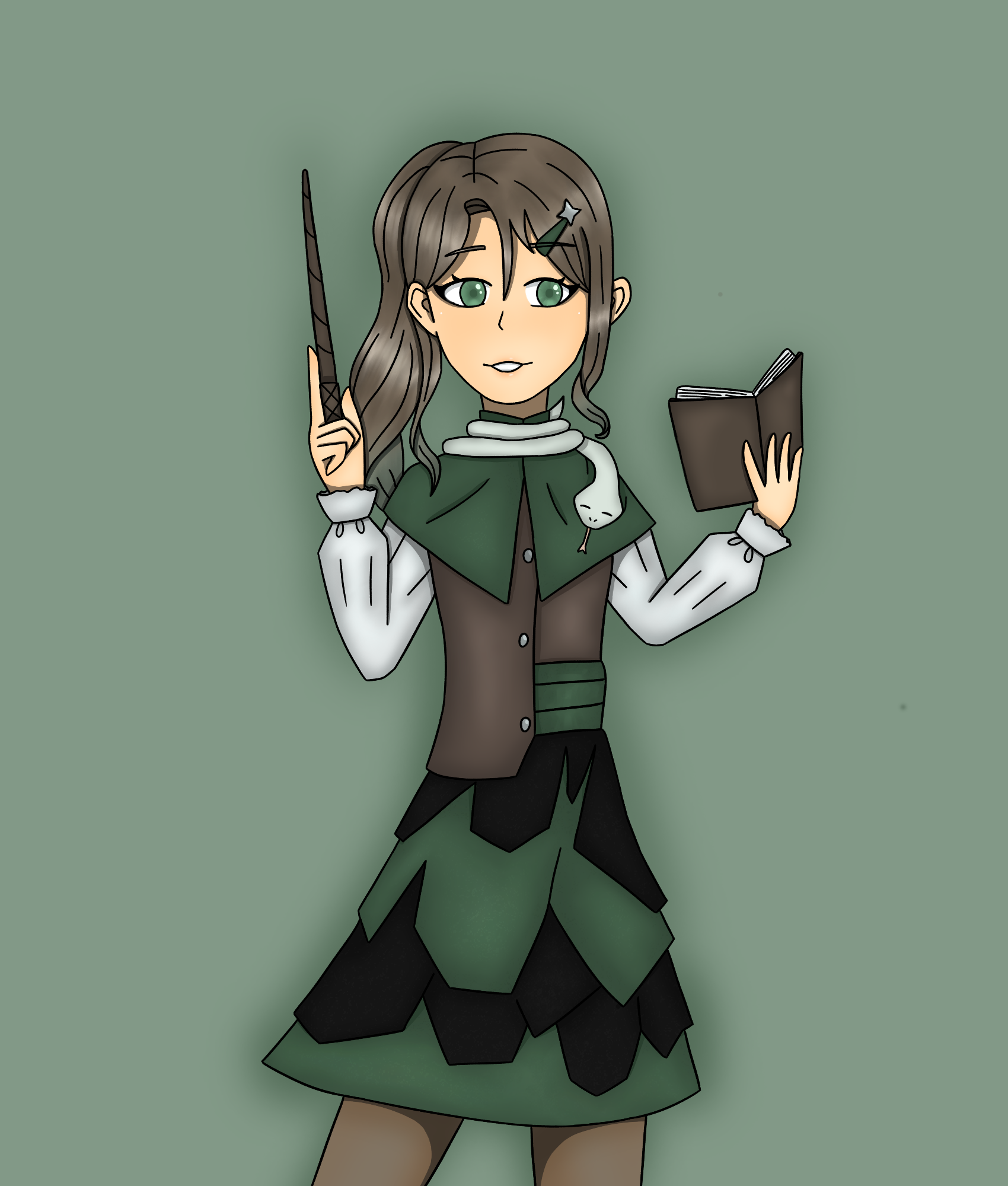 A slytherin with a pet snake - ibisPaint