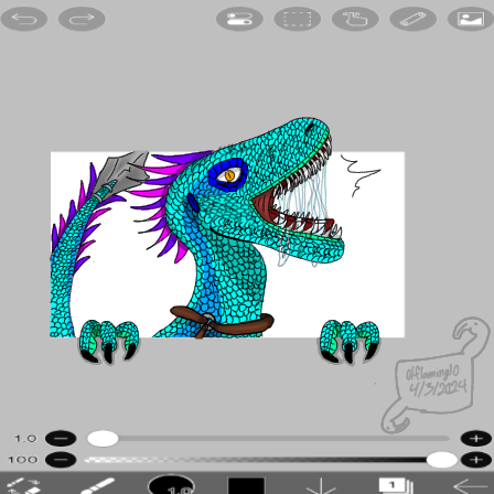 Escaping Raptor it doesn't look friendly - ibisPaint