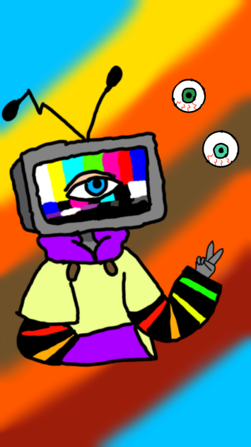 Weirdcore TV head sketch 👁 - ibisPaint