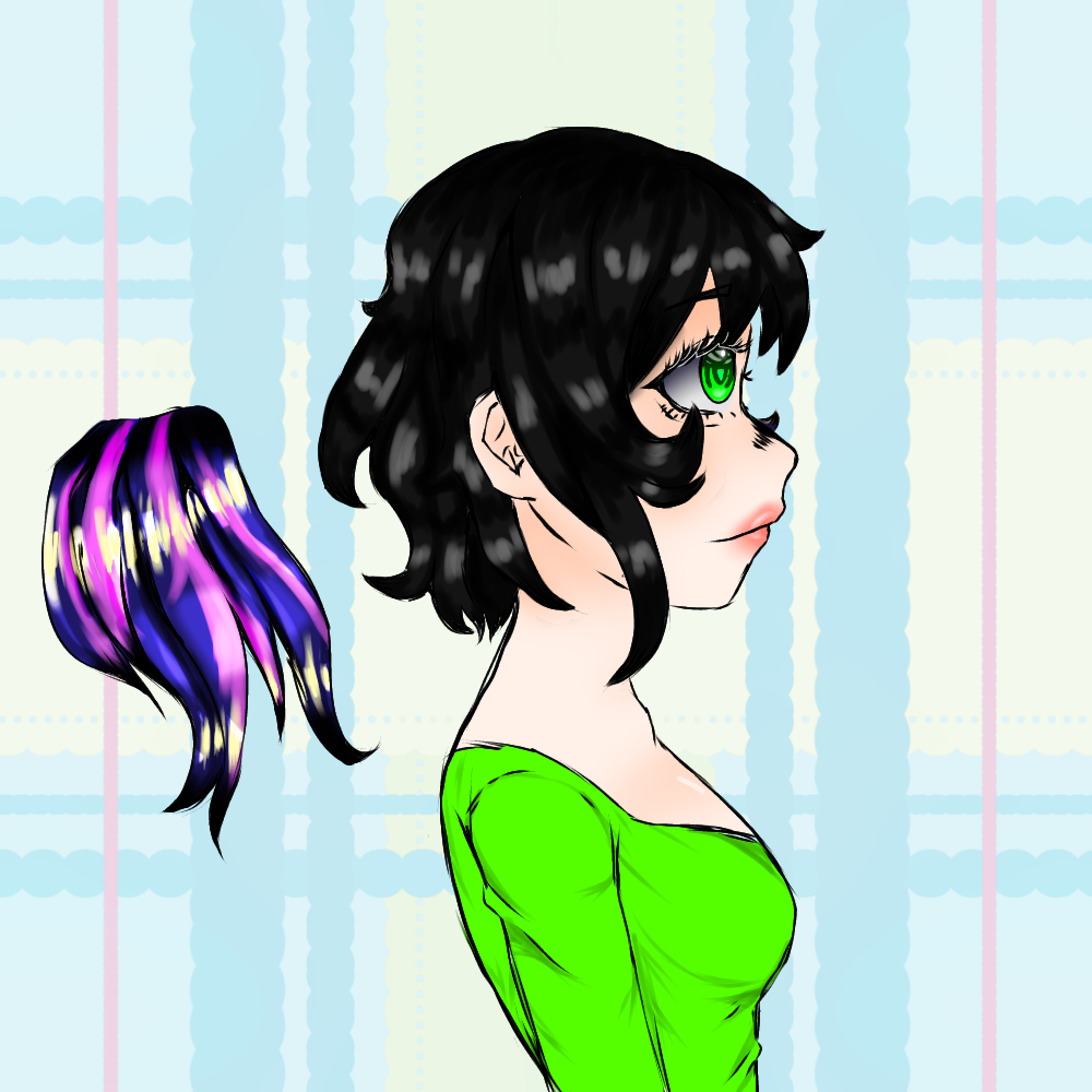 side profile + delicious hair 😋 yum yum - ibisPaint
