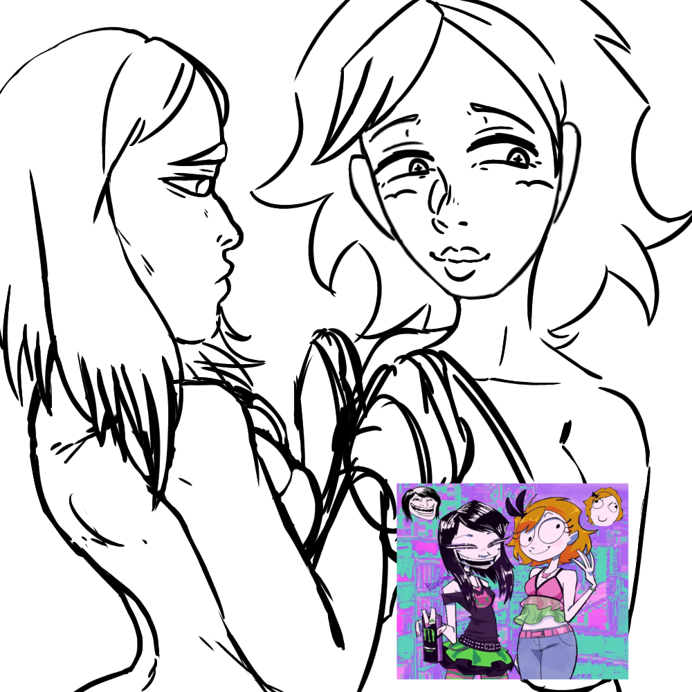 emo girl & bimbo girl - ibisPaint