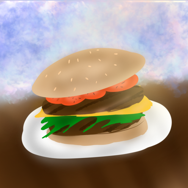 Maybe I need that burger 🤤🤤🤤 - ibisPaint
