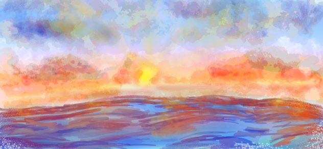 Sunset practice - ibisPaint