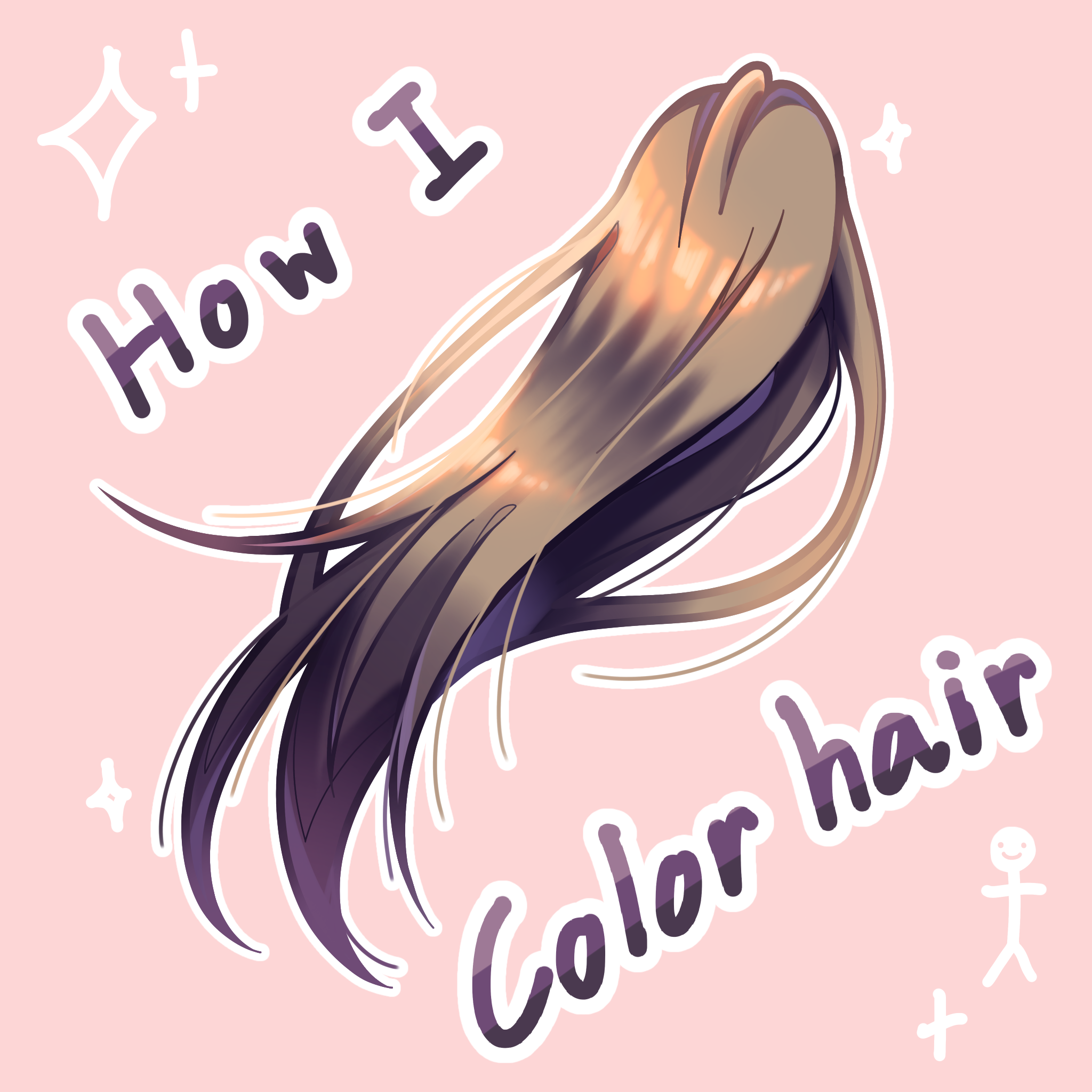 How I color hair - ibisPaint