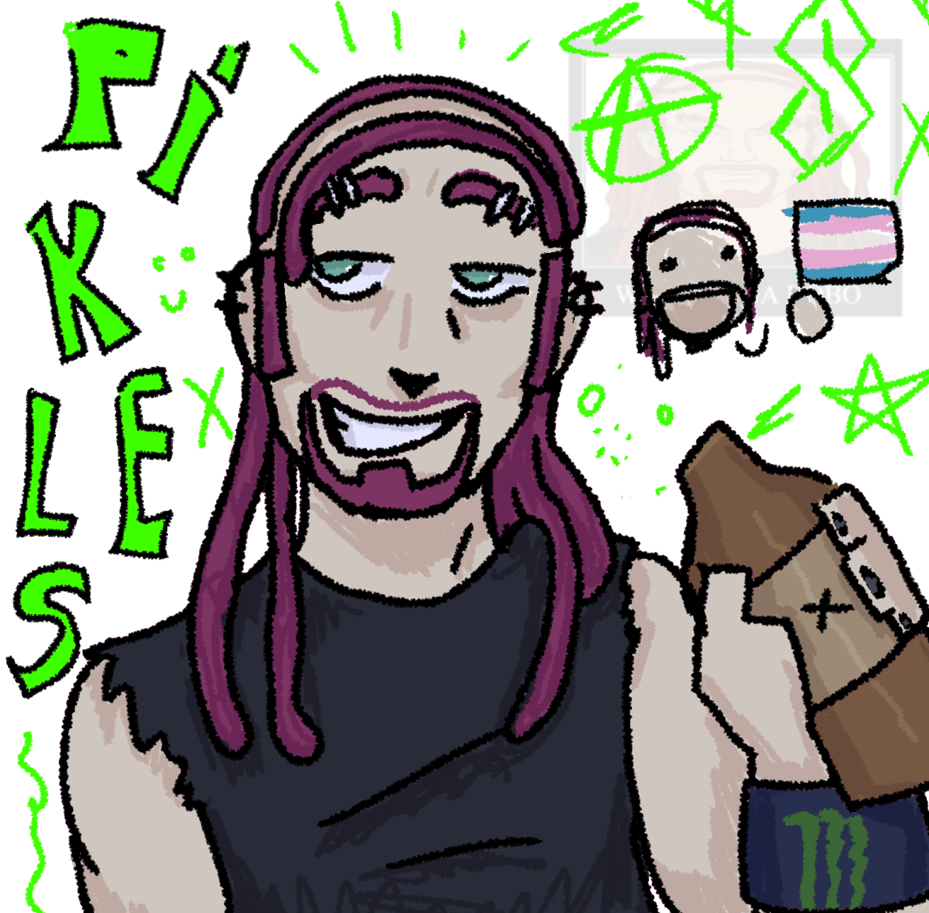 a uhhhh very silly pickle - ibisPaint