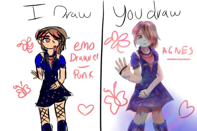 I draw you draw with @Emodrawler_punk - ibisPaint