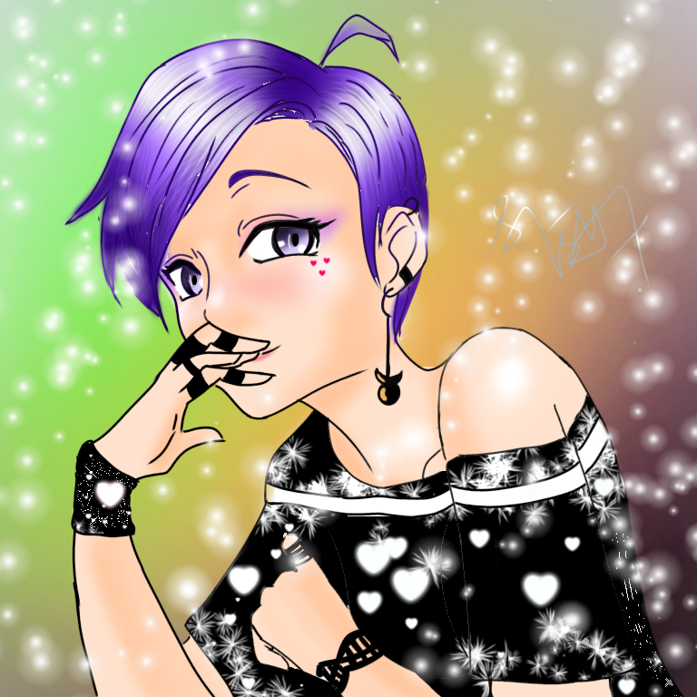 Sparkly anime girl - ibisPaint