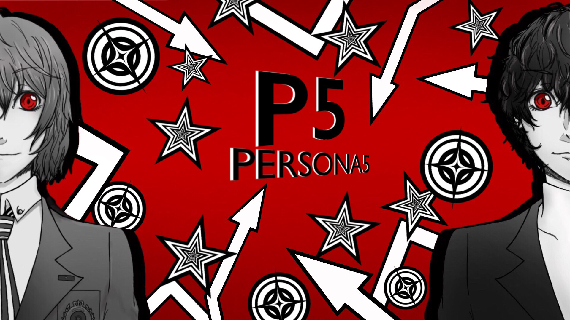 P5 主人公＆明智 - ibisPaint