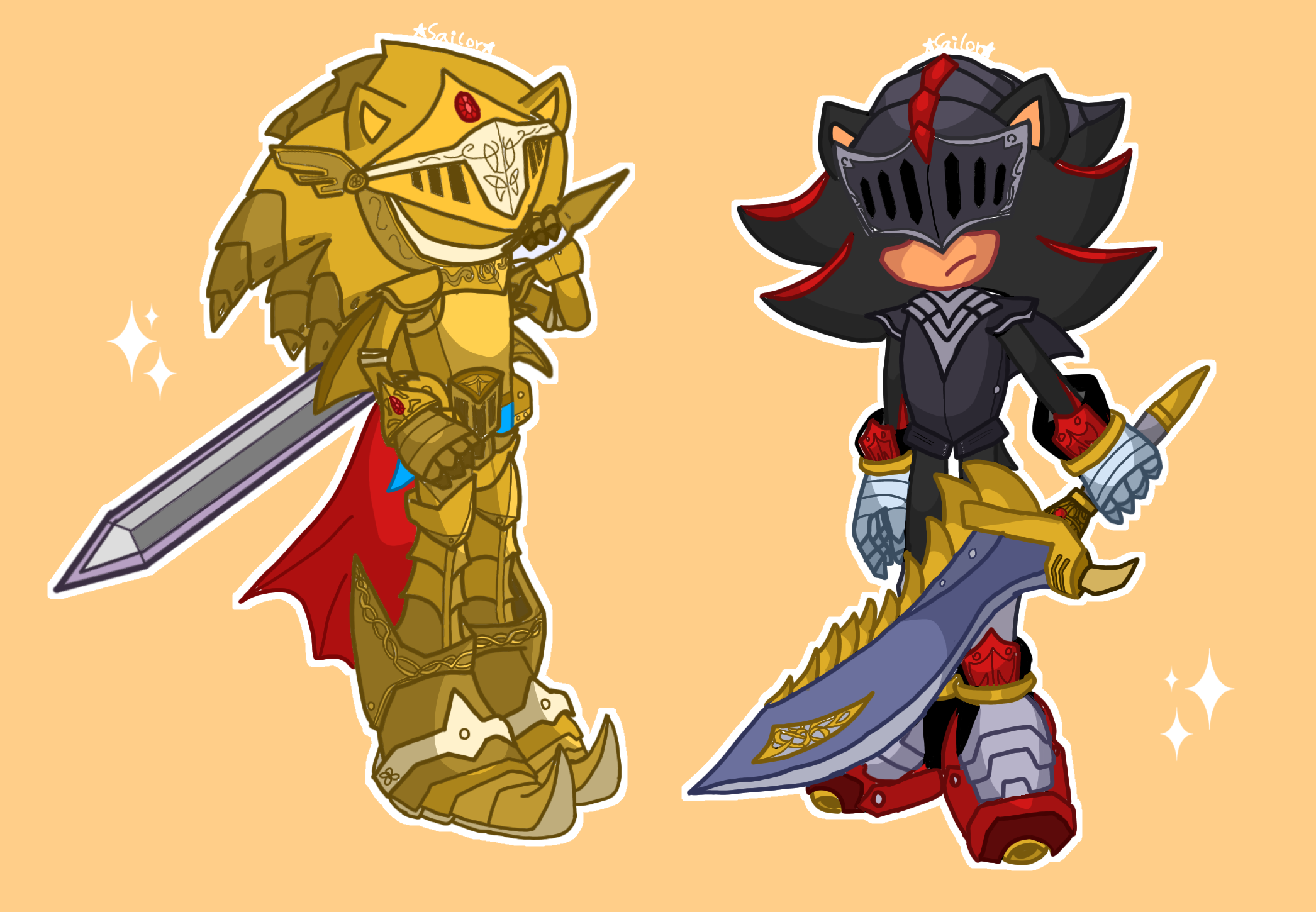 Excalibur Sonic And Sir Lancelot ~ ♤ - ibisPaint