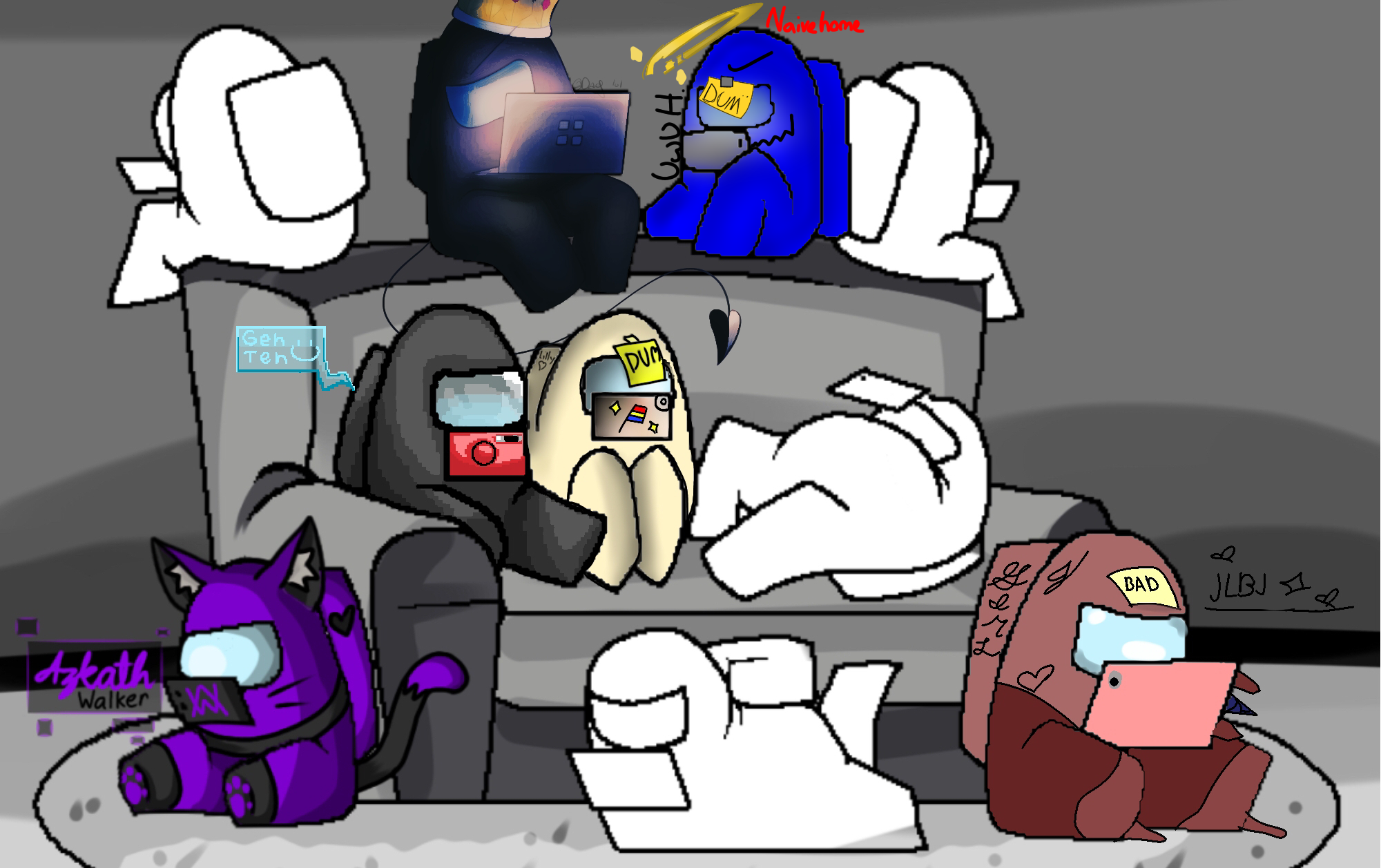 SUS AMONGUS collab - ibisPaint