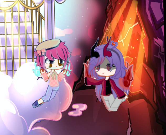 angel vs demon - ibisPaint