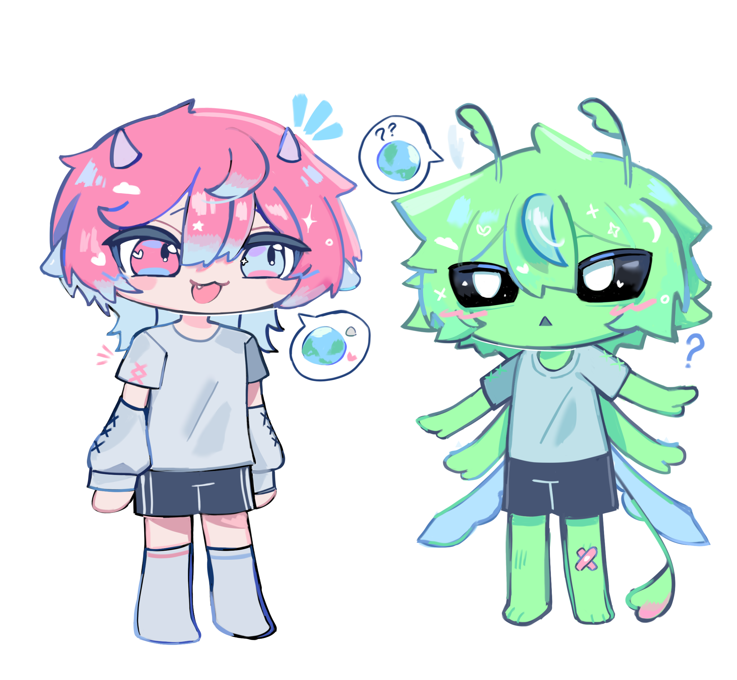 Aliens Talking about earth - ibisPaint