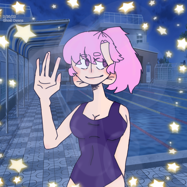 Late night swim. - ibisPaint