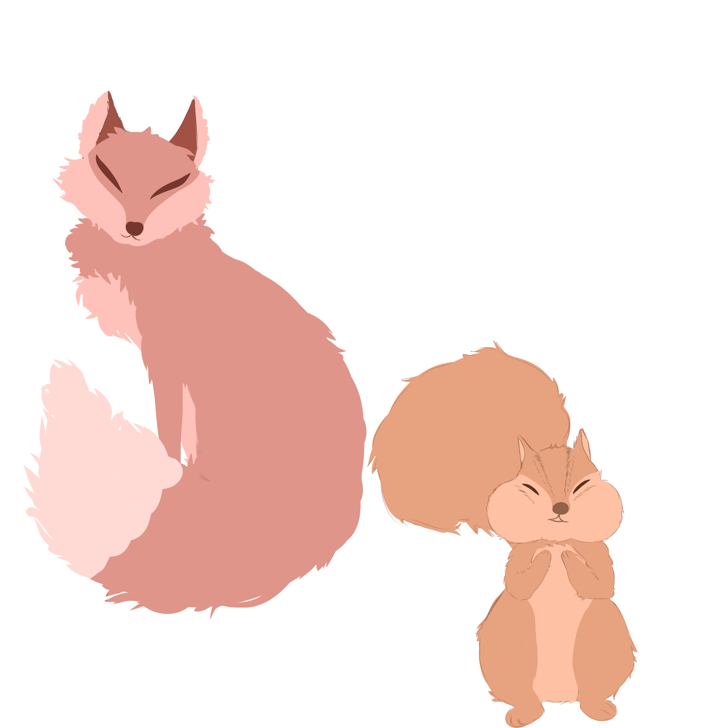 Simple autumn animals - ibisPaint