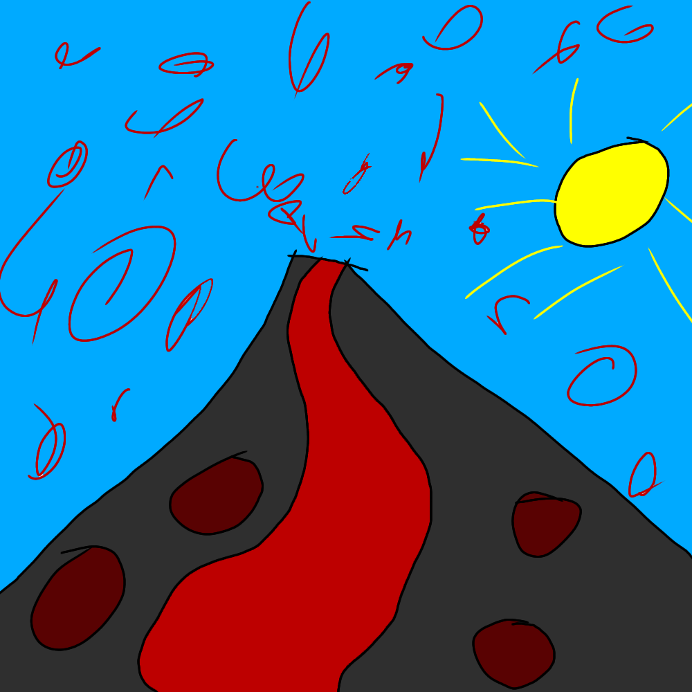 volcano eruption - ibisPaint