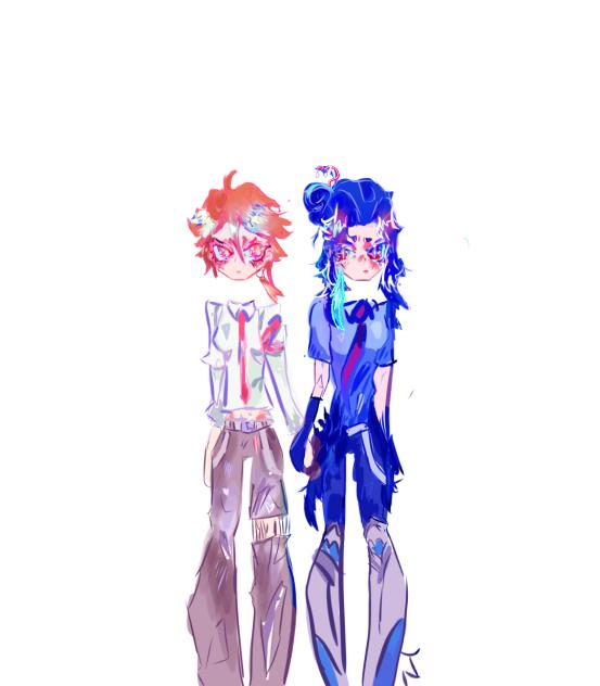 Aszure and his ginger bf - ibisPaint