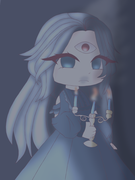 Ghost girl with candle - ibisPaint