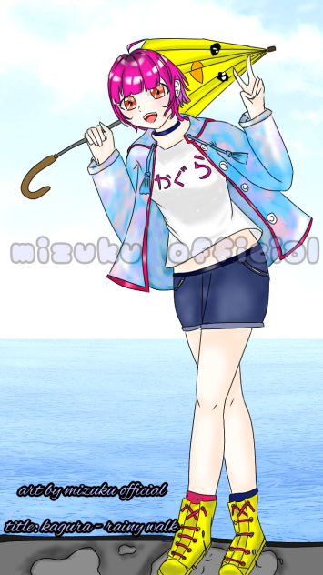 kagura - rainy walk (fanart) - ibisPaint