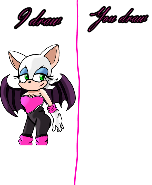 Rouge the bat I draw you draw - ibisPaint