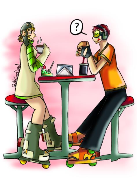 Lunch and Date 💕💛💚 (Jet Set Radio) - ibisPaint