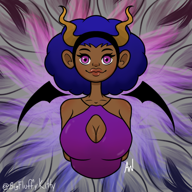 Poofy Haired Demon Lady - ibisPaint