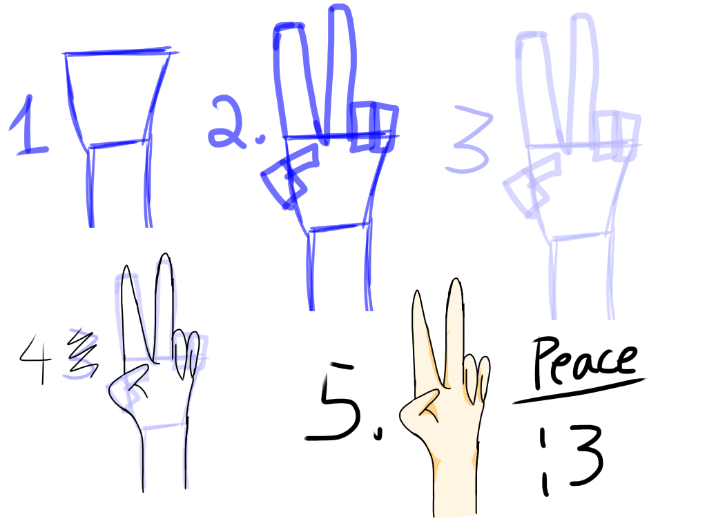 How to draw a peace sign - ibisPaint