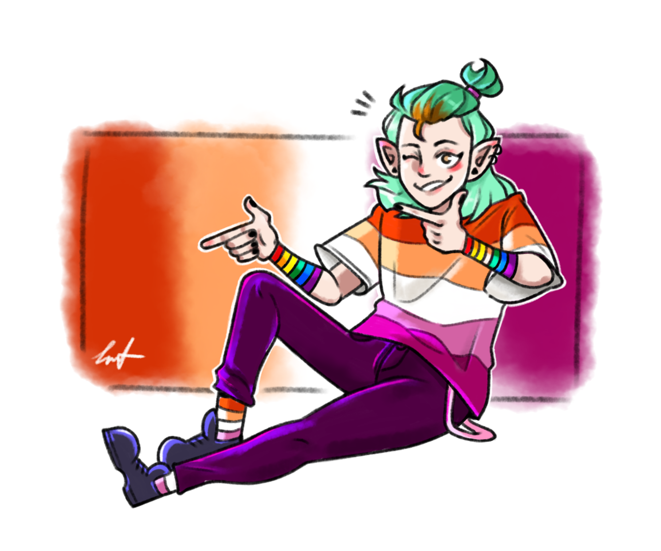 Amity showing off her lesbian pride - ibisPaint