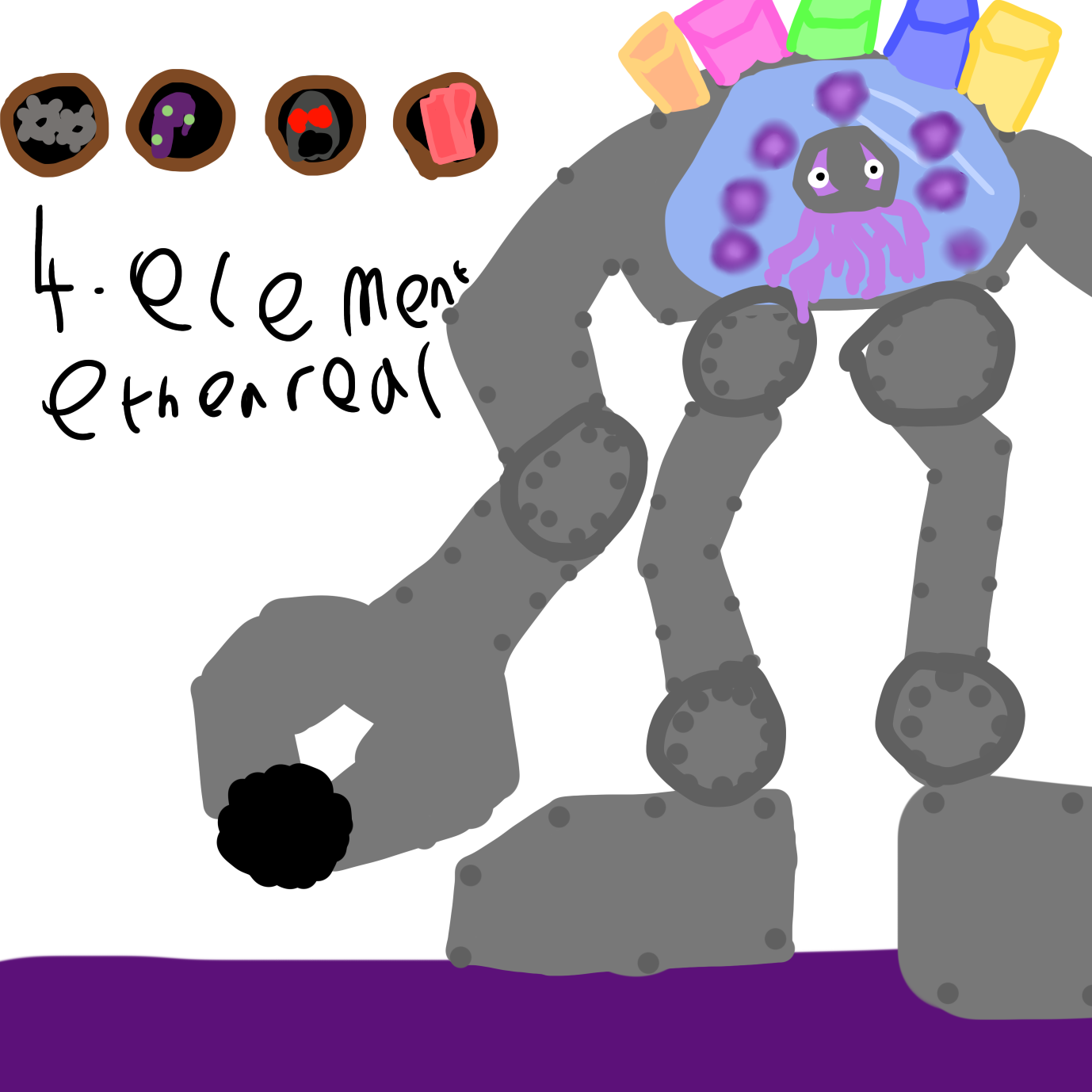 Ethereal 4-element monster - ibisPaint