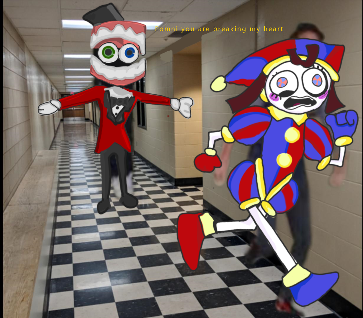 CAINE TADC CHASING MEME - ibisPaint