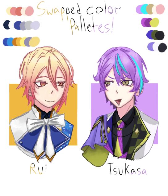 Rui and Tsukasa but swapped colors - ibisPaint