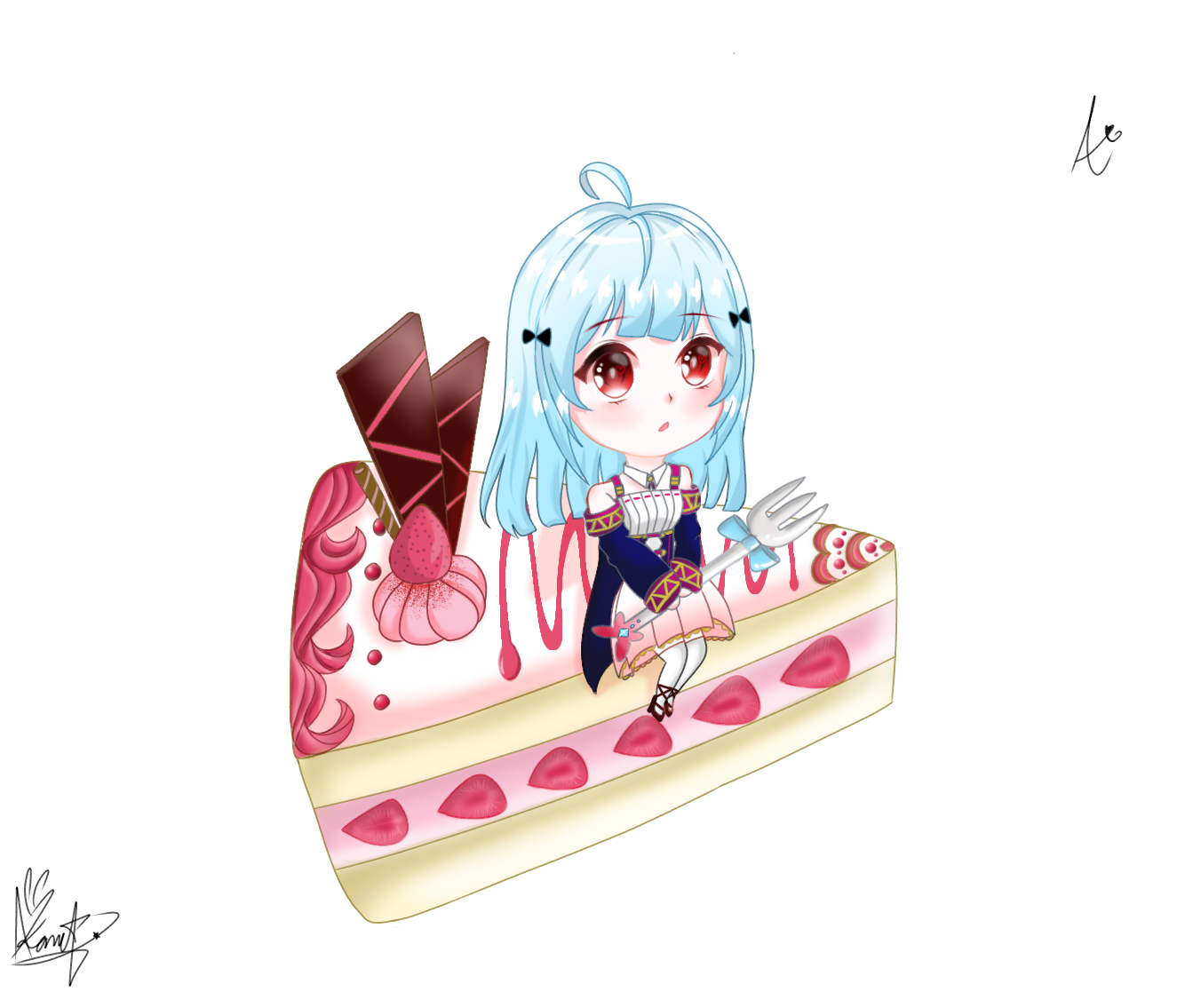 Chibi Cake try!! - ibisPaint