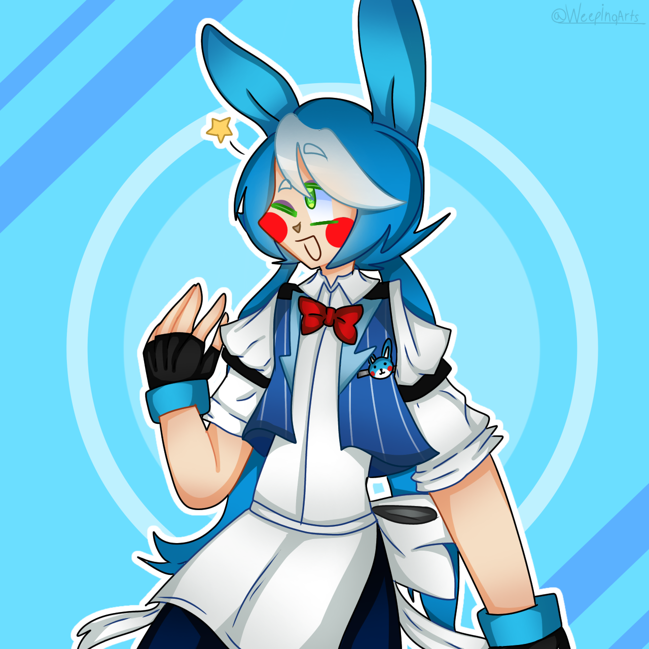 Human Toy Bonnie FNaF Version Pole bear - ibisPaint