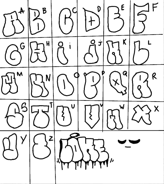 graffiti letters - ibisPaint