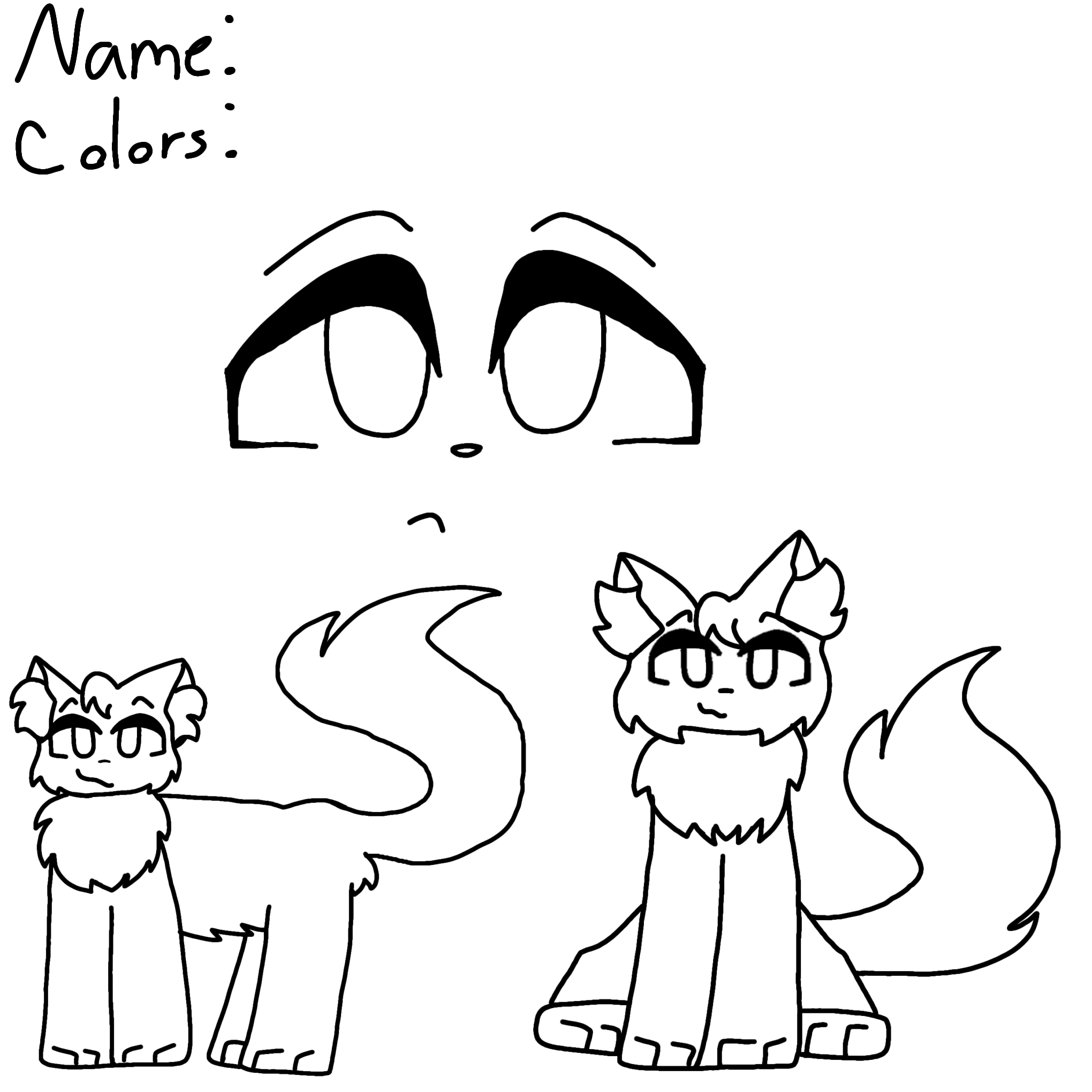 Fluffy cat base - ibisPaint