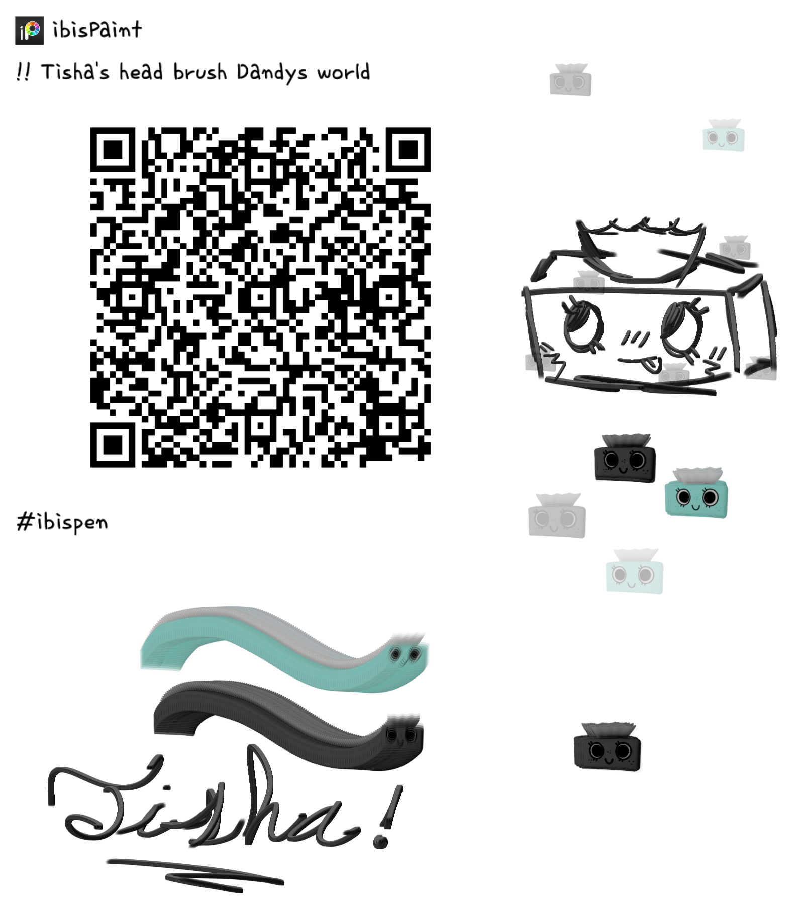 !! Tisha's head Dandys world Brush - ibisPaint