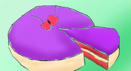 bluberry and strawberry cake - ibisPaint