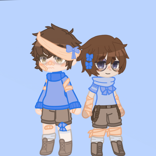 Blue ribbons - ibisPaint